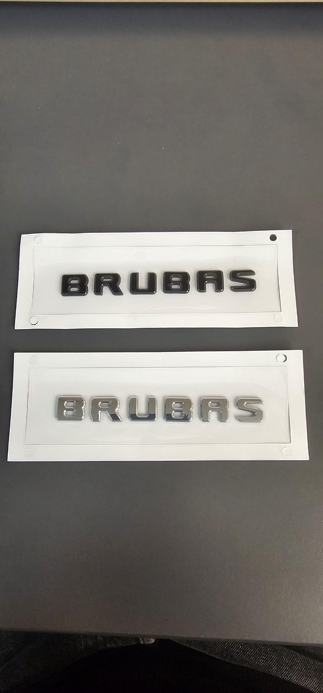 Brabus Emblem 3D Trunk Logo Badge Letter Fit for Mercedes Chrome or ...