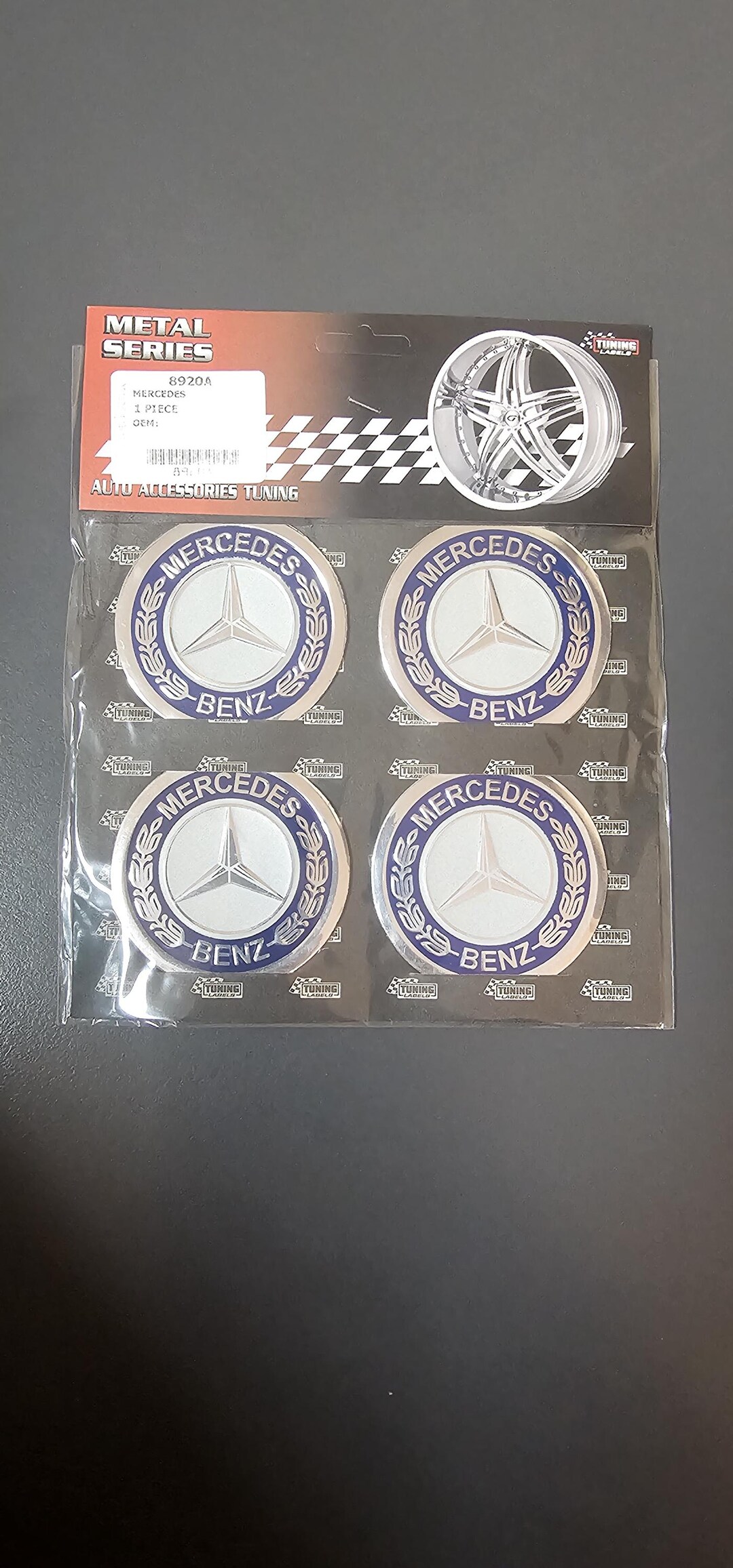Metal Stickers for Wheel Caps or Hubcaps Fit for Mercedes – 60 Mm (set ...