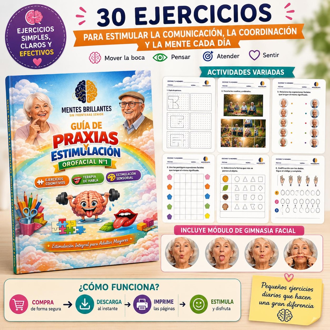 Guide to Praxis Exercises for Older Adults: Cognitive Stimulation (PDF ...