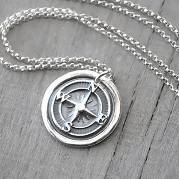 Compass Necklace - Etsy