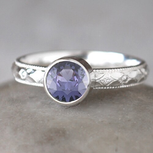 Alexandrite Ring in Sterling Silver Handcrafted Sterling | Etsy