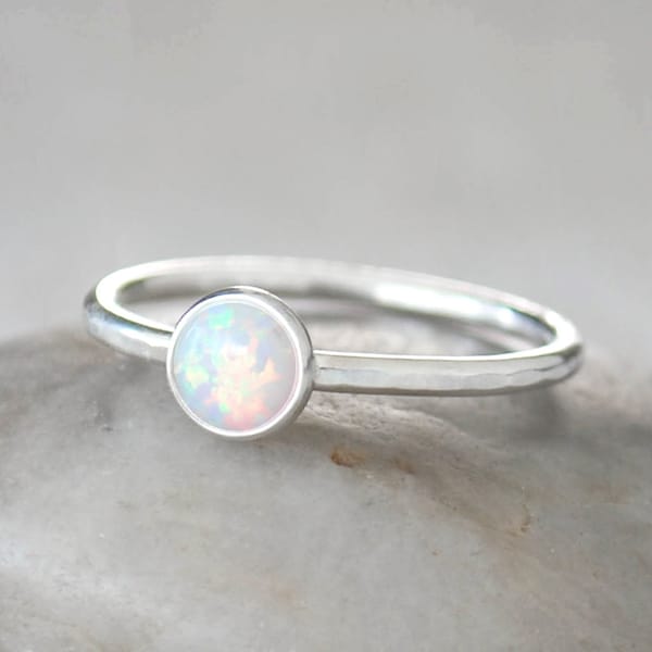 Opal Stacking Ring - Etsy