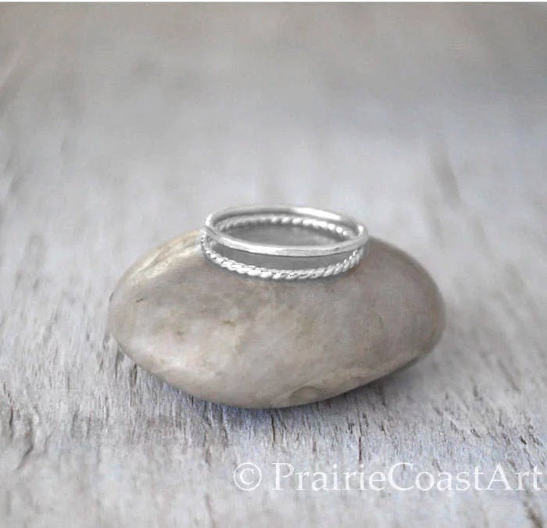 Skinny Silver Stacking Rings - Sterling Silver Stack Rings ...
