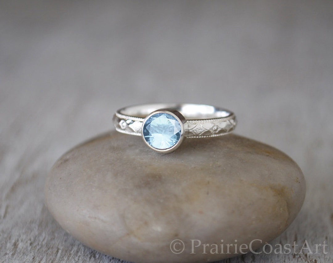 Aquamarine Ring Sterling Silver - Handcrafted Sterling Silver ...