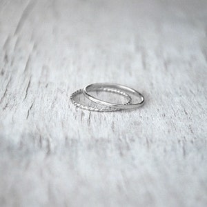 Skinny Silver Stacking Rings - Sterling Silver Stack Rings - Handcrafted Silver Rings - Silver ...