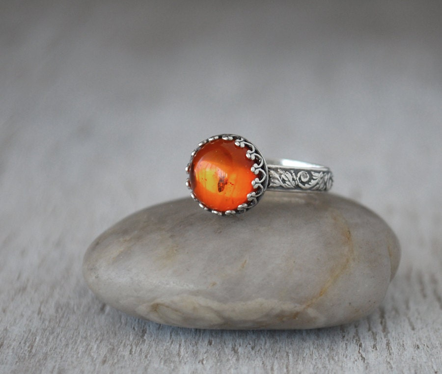 Baltic Amber Ring Sterling Silver - Sterling Silver Amber Ring ...