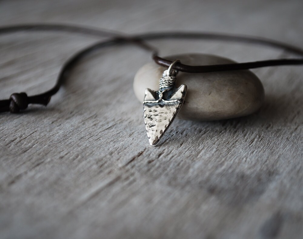 Men's Arrowhead Necklace Men's Jewelry Silver | Etsy
