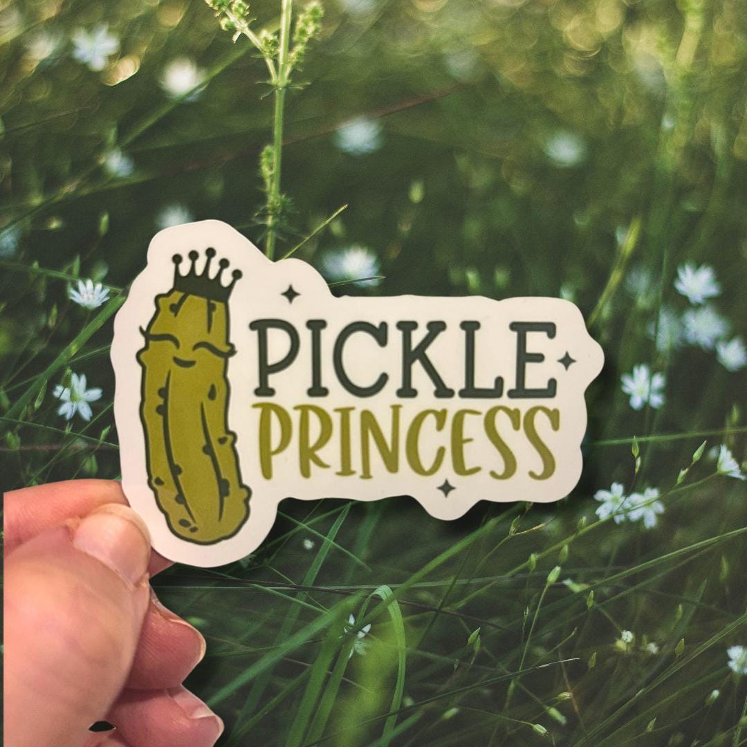Pickle Princess Sticker, Pickle Lover Sticker, Pickle Sticker, Food ...