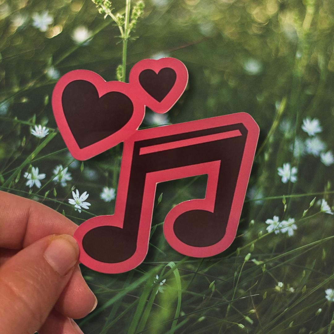 Music Note Sticker, Music Lover Sticker, Music Sticker, Water Bottle ...
