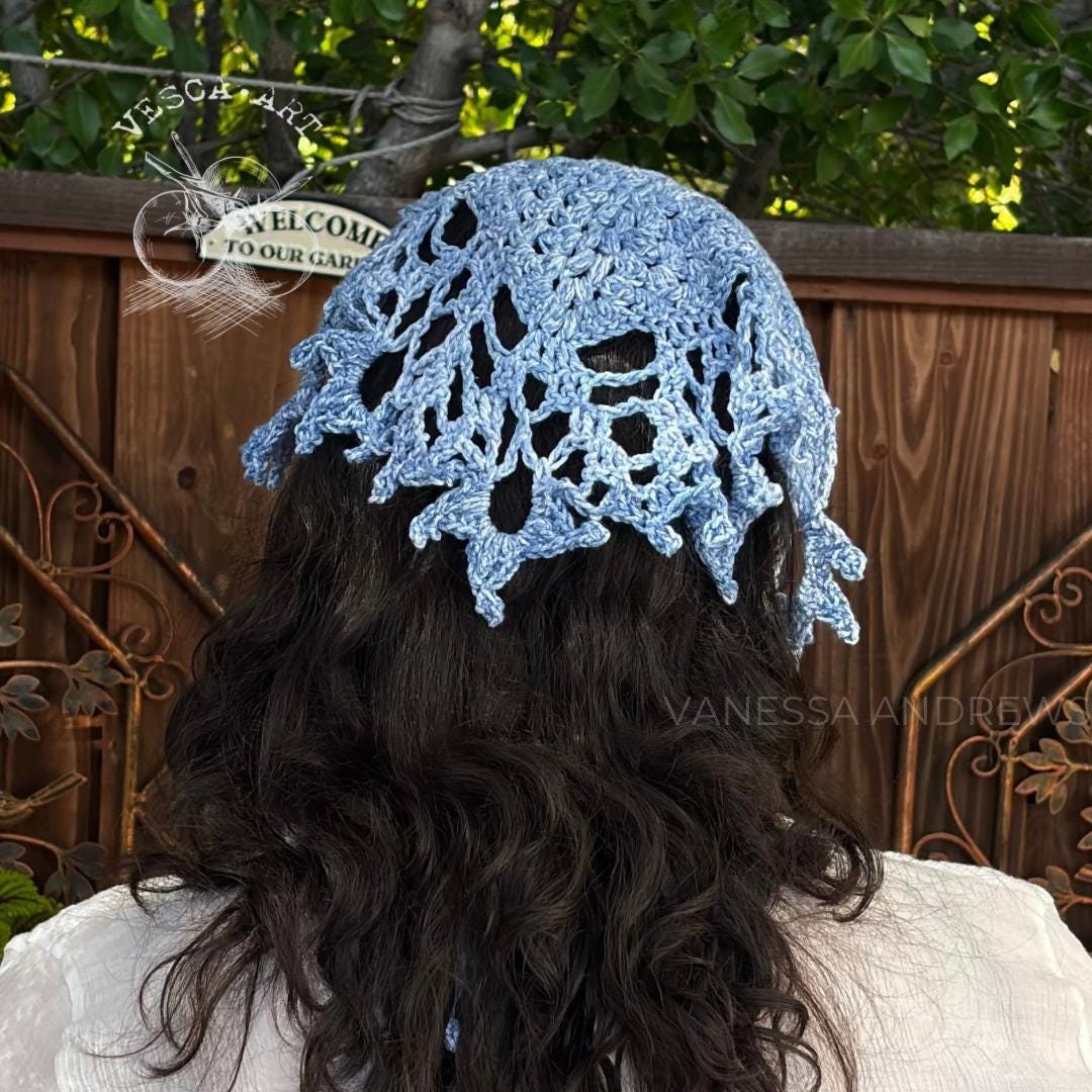 Royal Verona Crochet Bandana Pattern | Lace Bandana | Crochet Bandana ...