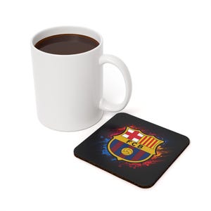 Cork Back Coaster, FC Barcelona Coaster, Soccer Fan Gift, Football Club ...
