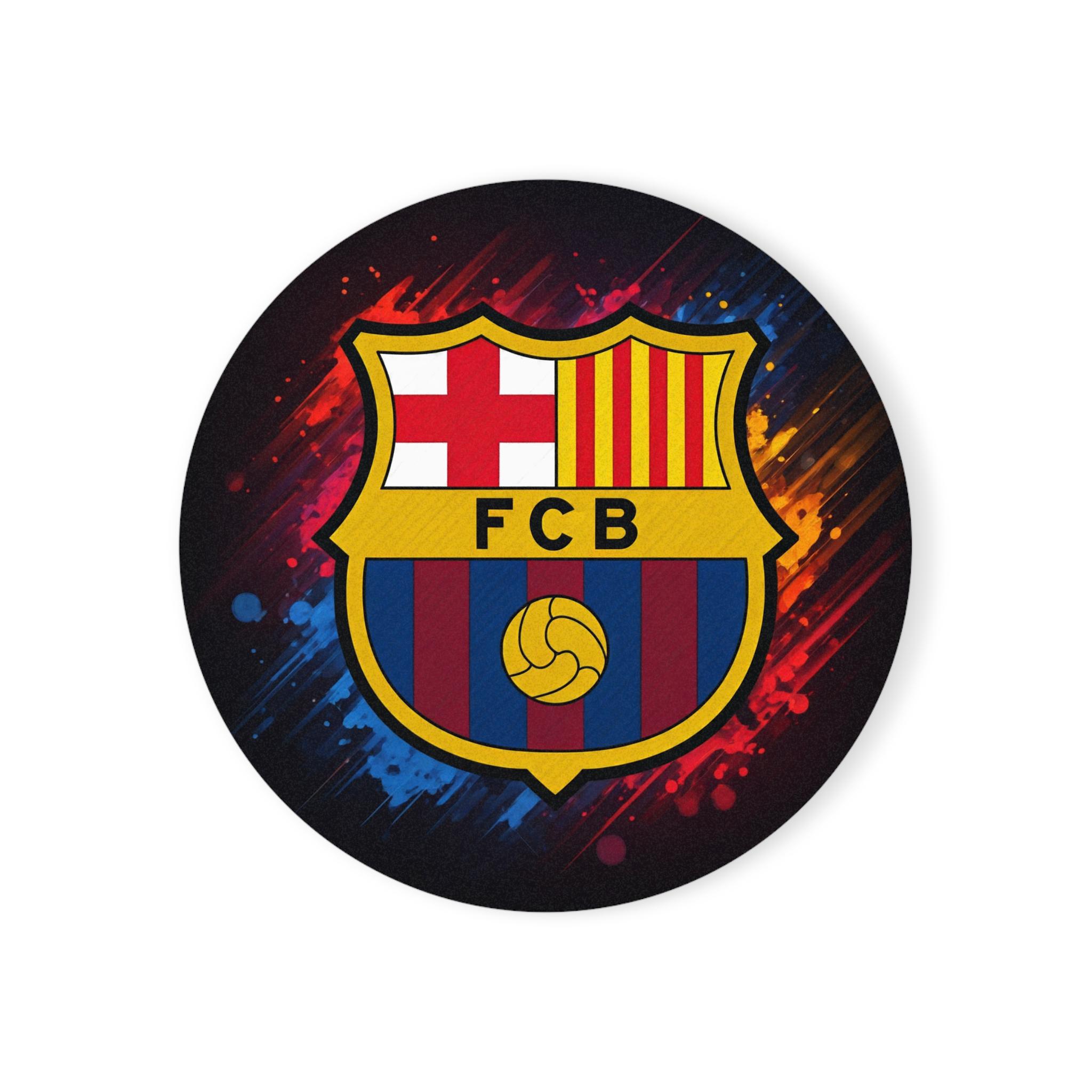 Cork Back Coaster, FC Barcelona Coaster, Soccer Fan Gift, Football Club ...