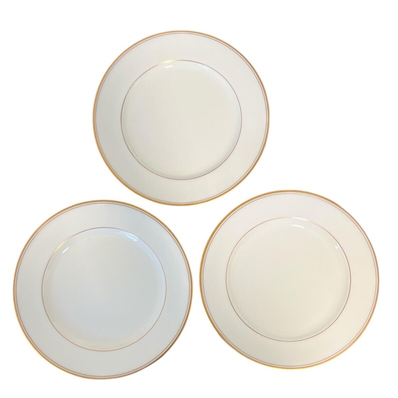 Mikasa Medium Plate 8” Gothic Gold Rim 3pk - Etsy