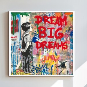 Dream Big Dream Pop Art Wall Art Transparent Acetate With UV Printing ...