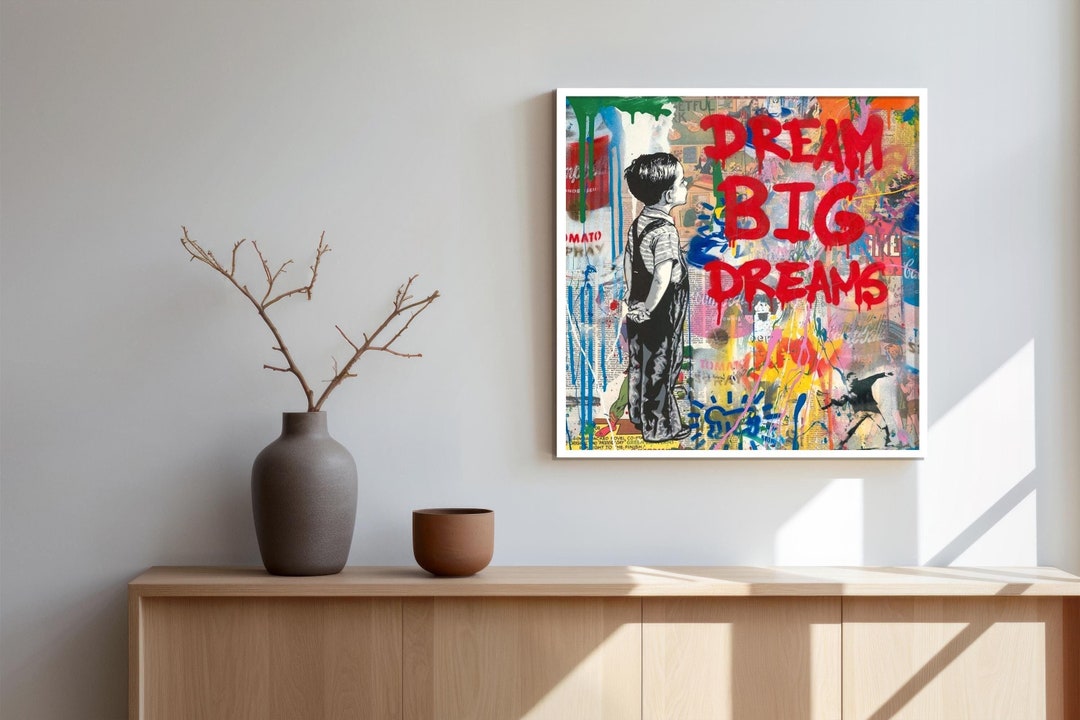 Dream Big Dream Pop Art Wall Art Transparent Acetate With UV Printing ...