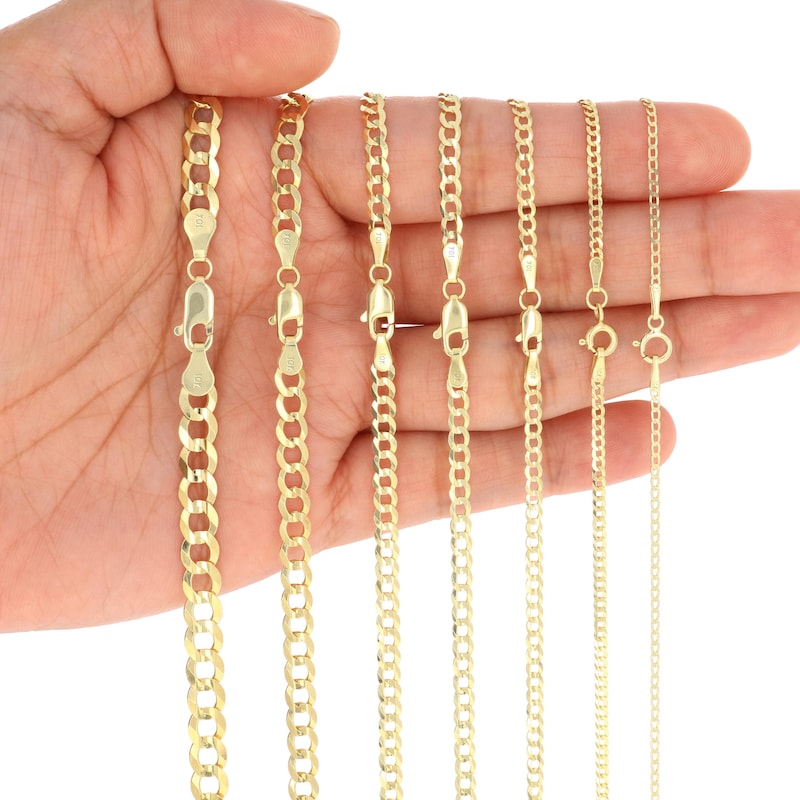14k 2 Tone Cuban Chain - Etsy