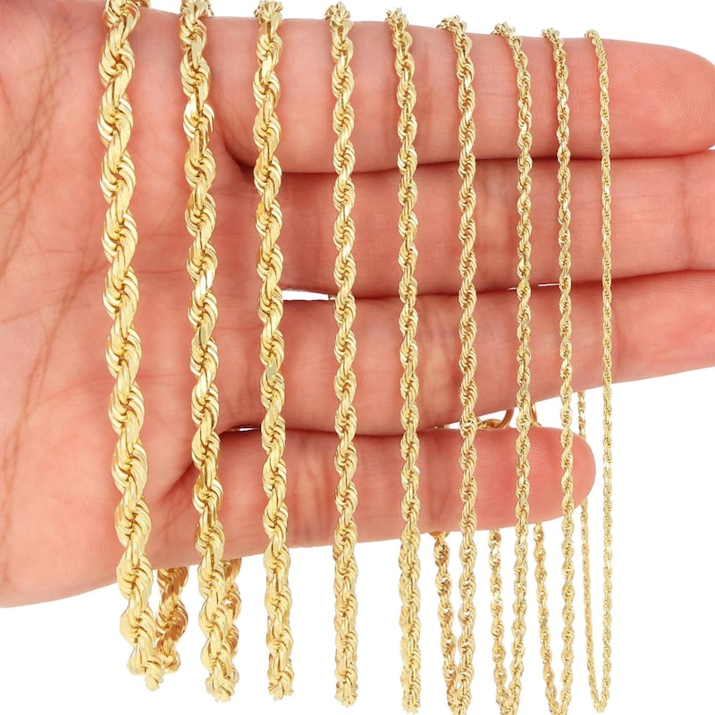 10k Gold Rope Charm - Etsy