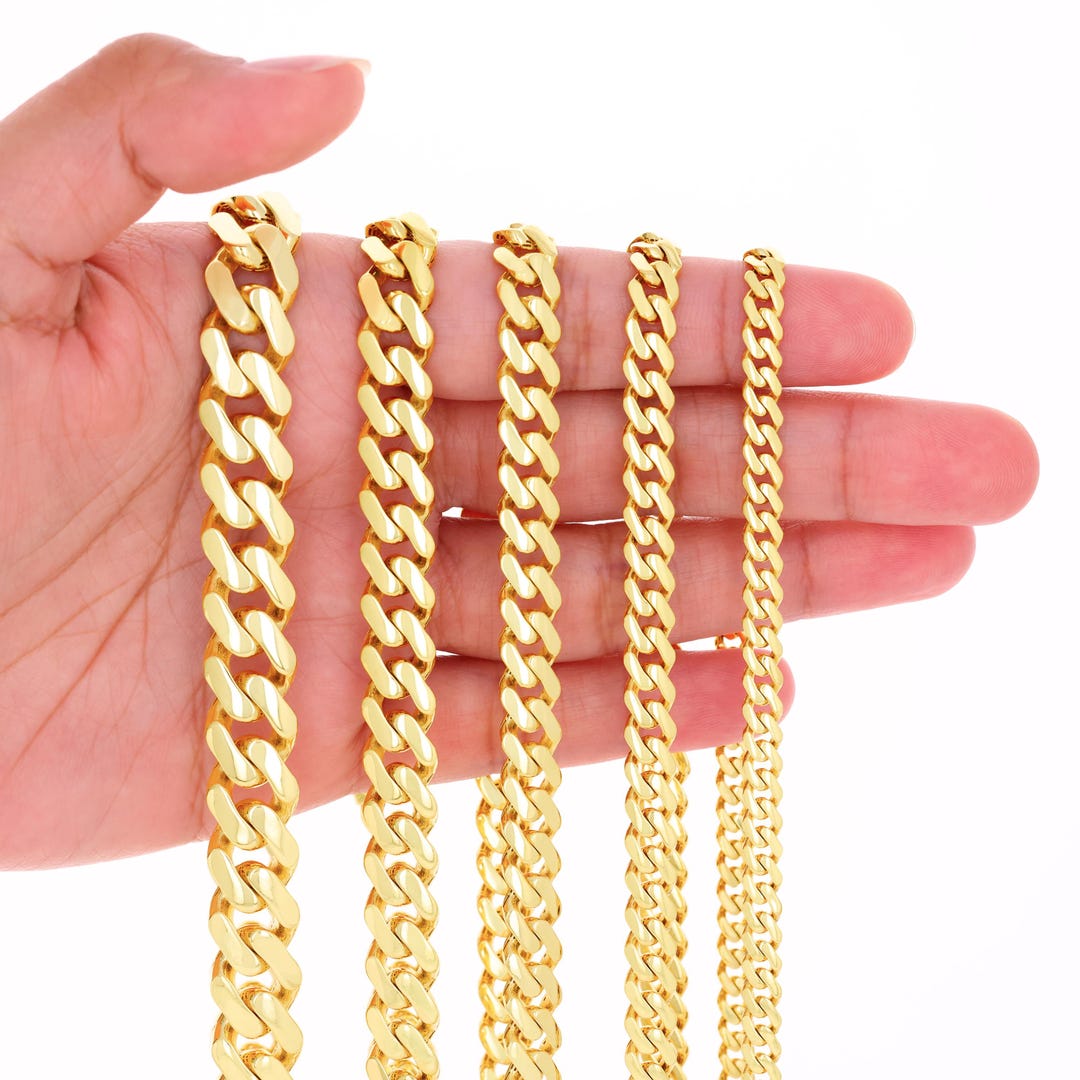 10K Miami Cuban Royal Monaco Link Chain | Real Cuban Curb Necklace ...