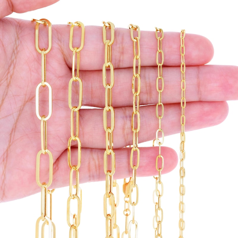 9k Gold Chain 5mm - Etsy