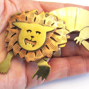 Cecil the Lion Barrette Brass and Copper Lion Lioness - Etsy