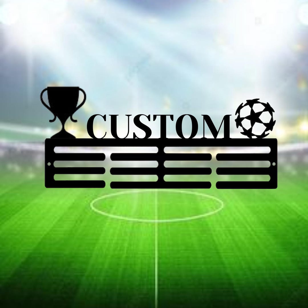 Custom Soccer Cup Medal Hanger Football Player Sign With Name, 12 Rungs ...