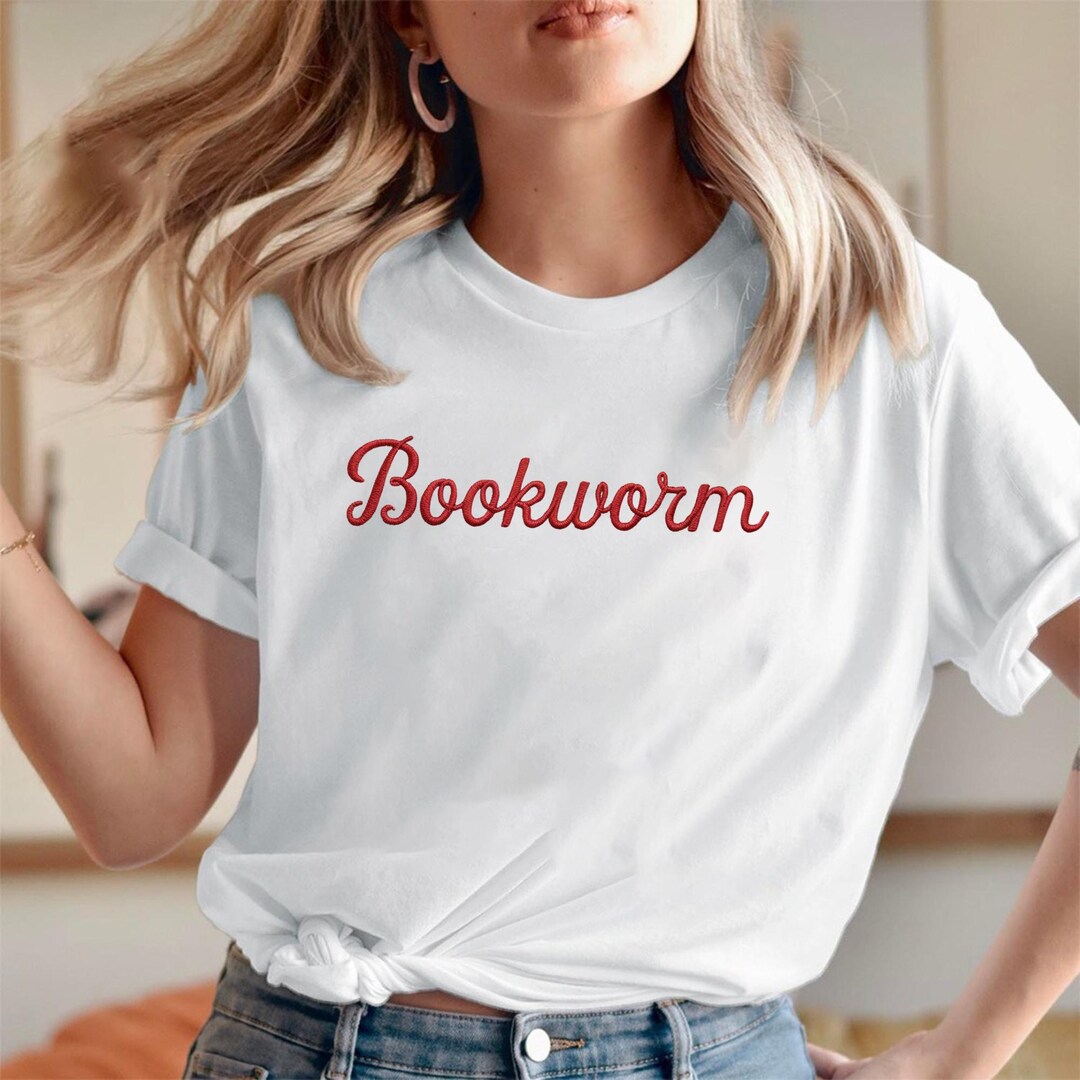 Bookworm Embroidery Machine Embroidery 5 Sizes Pattern Librarian ...