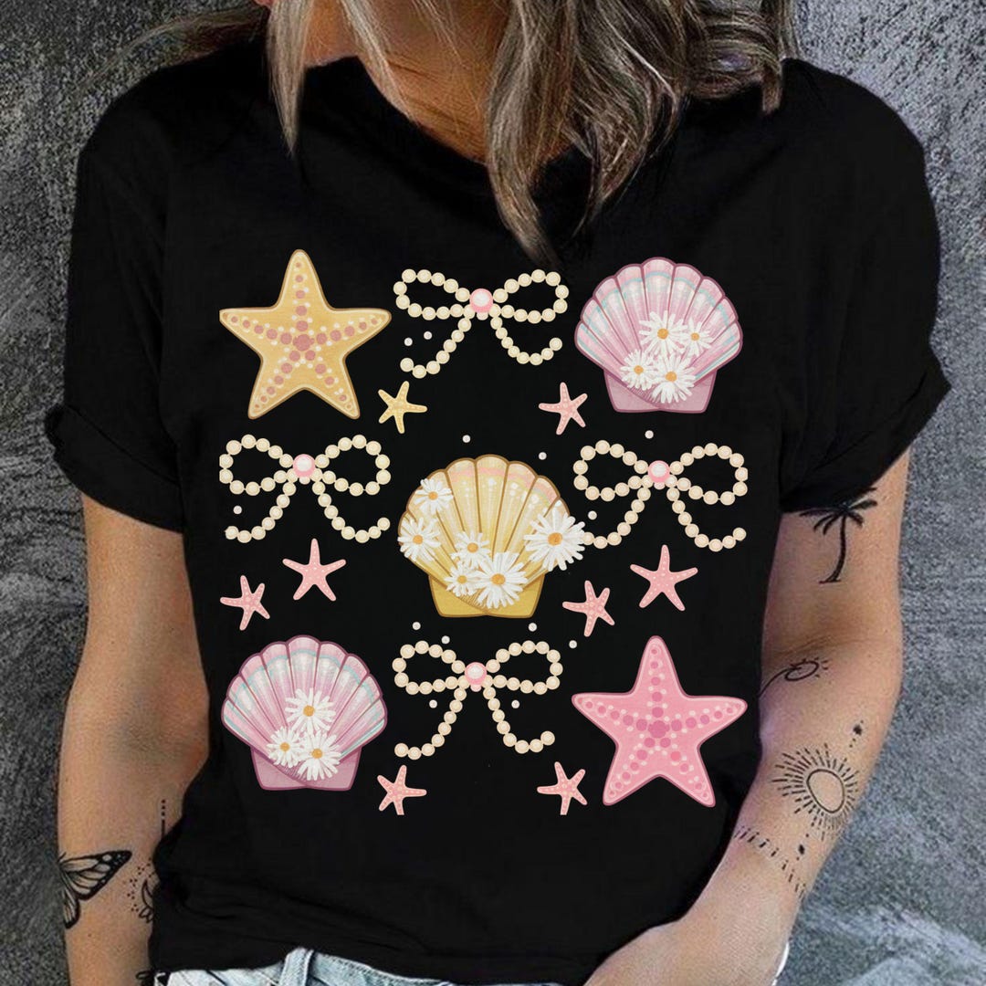 Retro Summer Shirt Design PNG, Pink Clam Summer Vibes, Beach Shirt ...