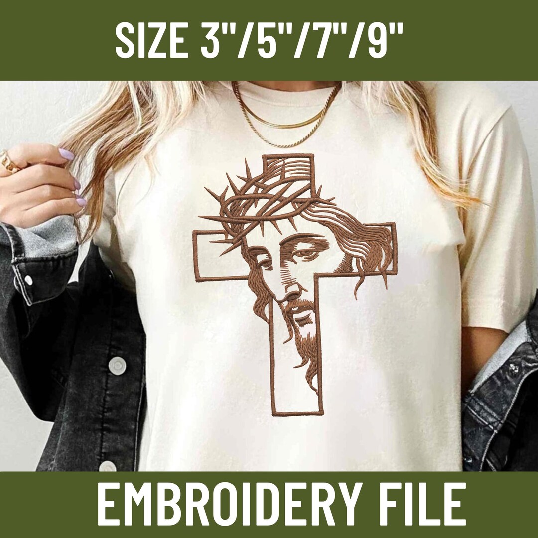 Jesus Cross Machine Embroidery Design Christian Faith Embroidery File ...