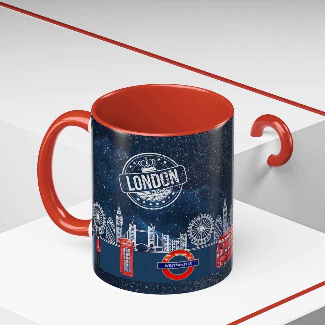 Coffee Mug, London Skyline Silhouette Mug, London Cityscape Mug, London ...