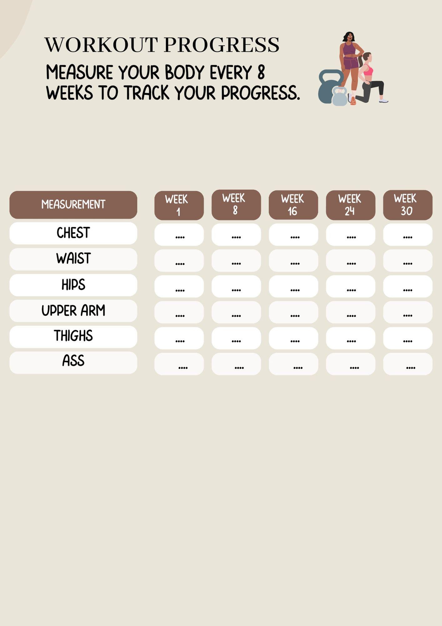 Workout Planner & Progress Tracker – Your Personal Fitness Schedule - Etsy