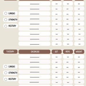 Workout Planner & Progress Tracker – Your Personal Fitness Schedule - Etsy