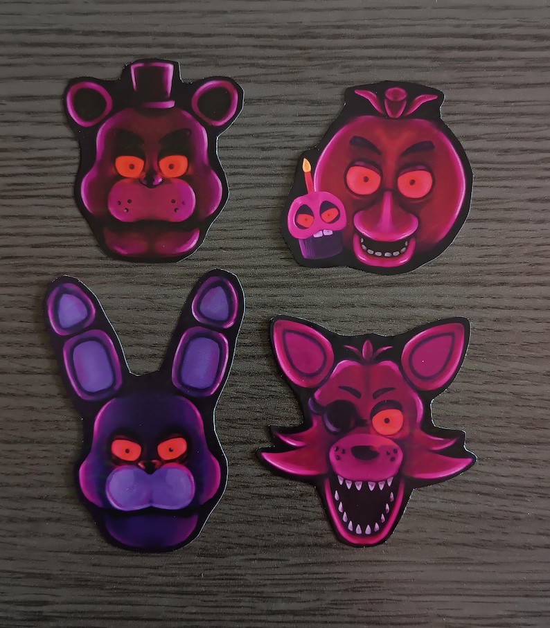 FNAF Film X4 Sticker Pack, Five Nights at Freddy's Sticker Pack and ...