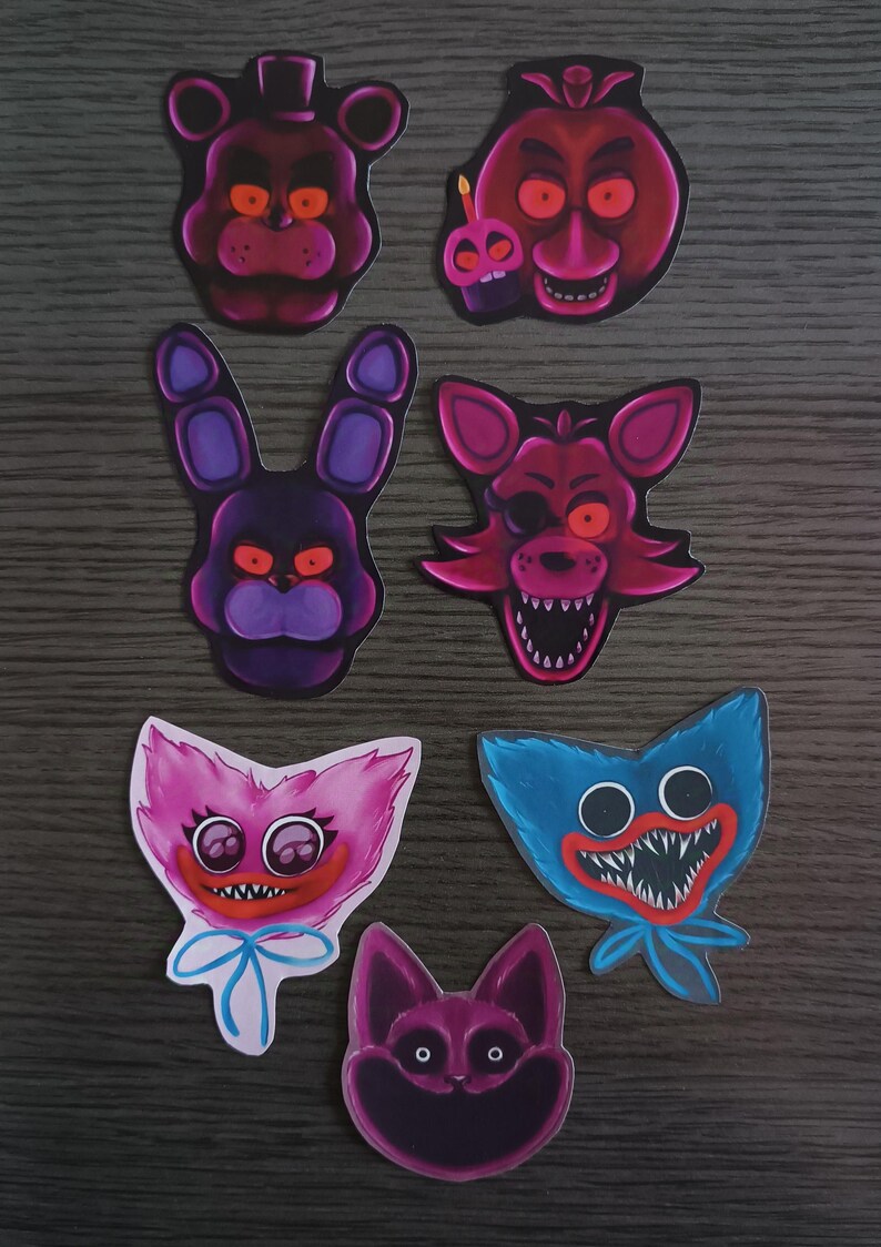 FNAF Film X4 Sticker Pack, Five Nights at Freddy's Sticker Pack and ...