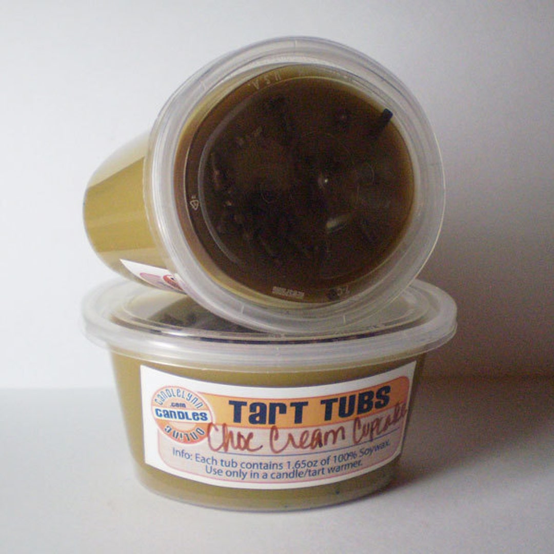 Two Large Soy Tart Tubs CHOCOLATE CREAM CUPCAKE - Etsy