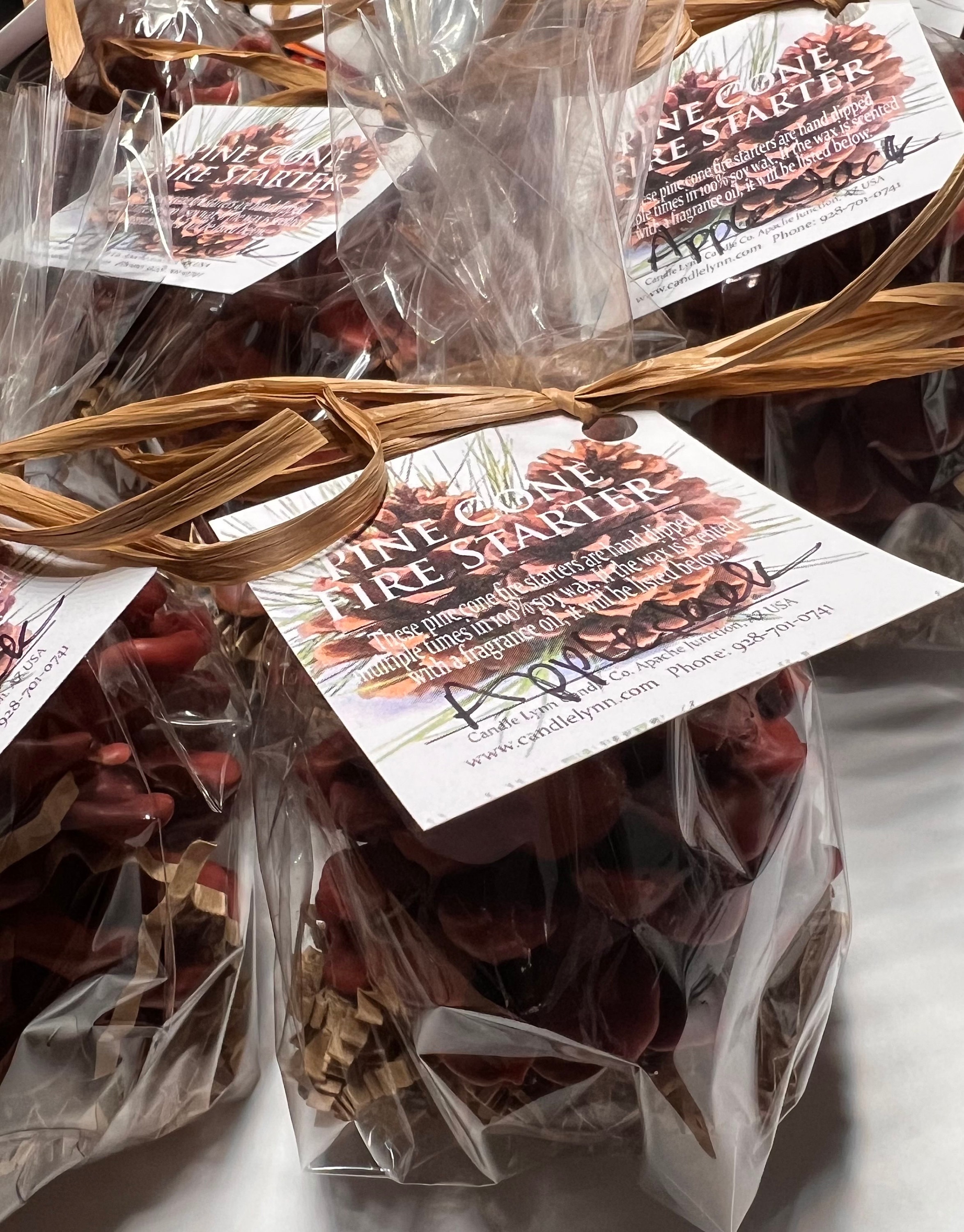 FIRE STARTERS - Individually Wrapped Hand Dipped Pine Cone - Great for ...
