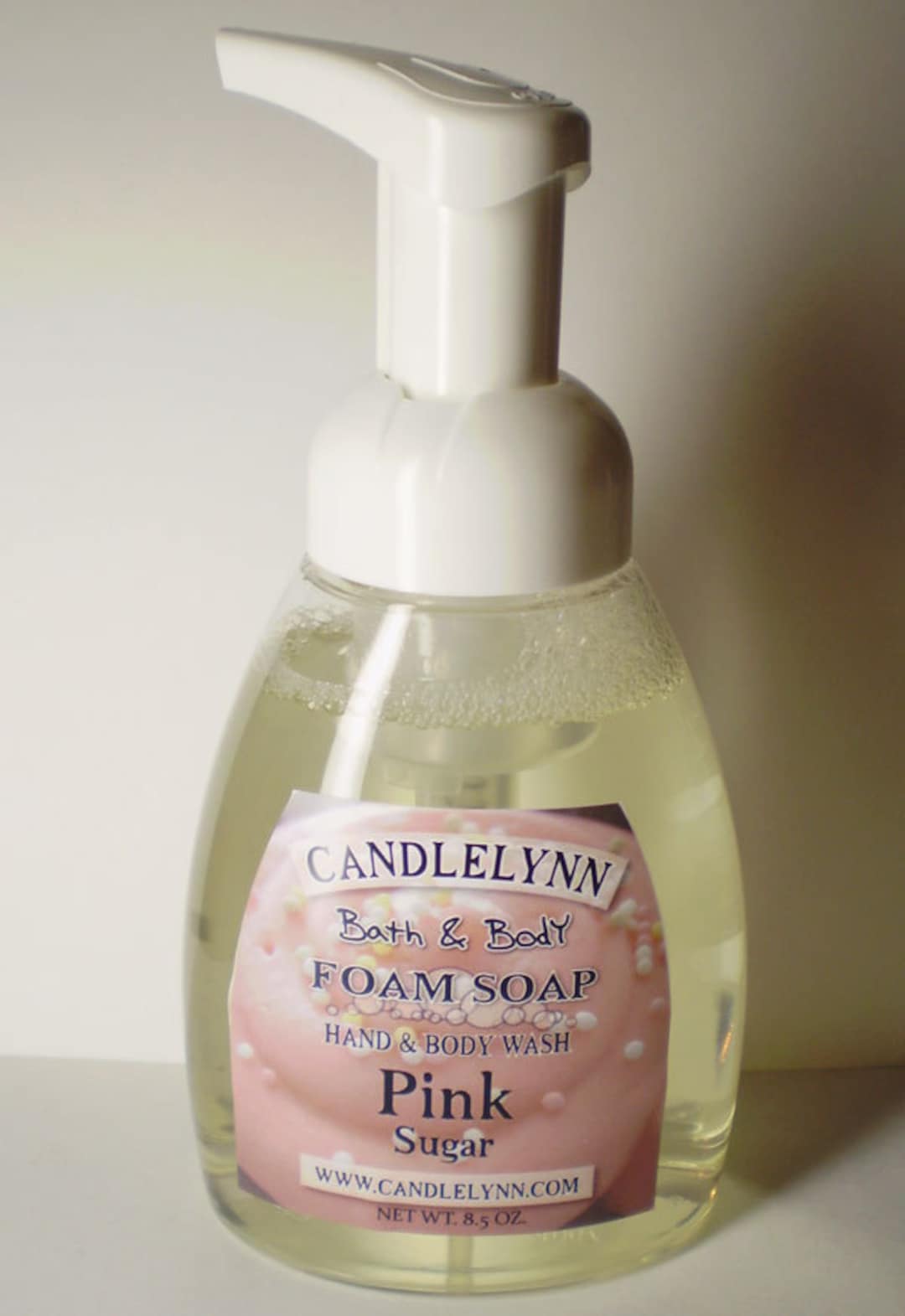 8.5 Oz PINK SUGAR Foaming Hand & Body Wash Moisturizing Formula PARABEN ...