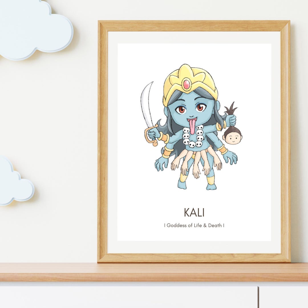 Kali Indian Goddess Art Print: Cultural Nursery Decor (digital Download ...