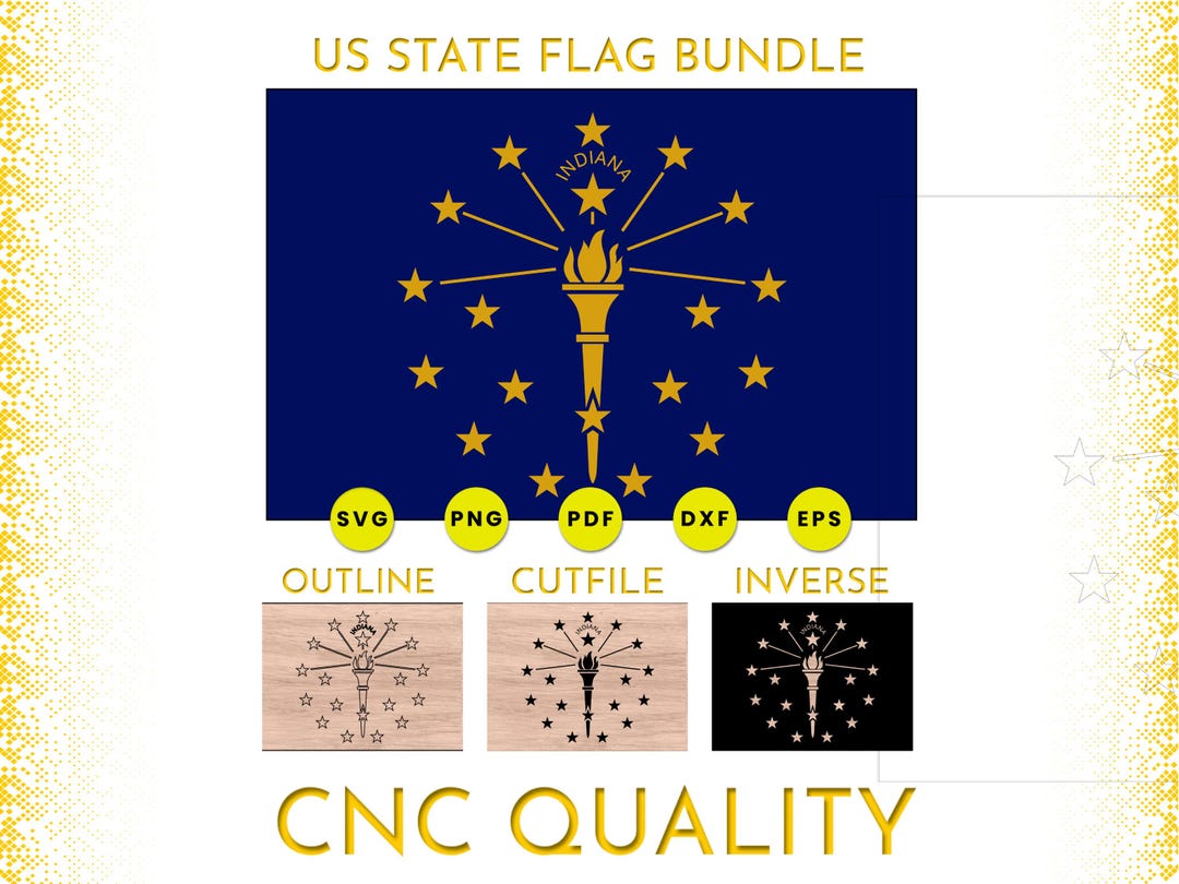 Indiana Flag SVG Bundle: CNC Laser Cut Files - Etsy Australia