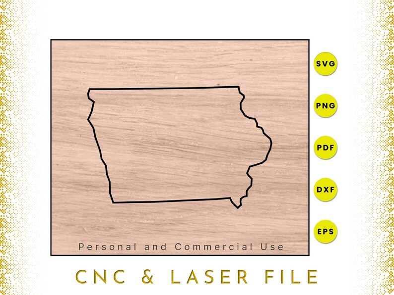 Iowa State Map | Iowa SVG | Iowa PNG | Iowa Map Clipart | Cricut and ...