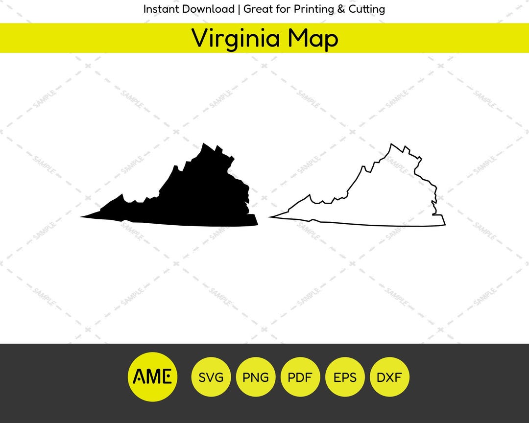 Virginia State Map Virginia SVG Virginia PNG Virginia Map Clipart ...
