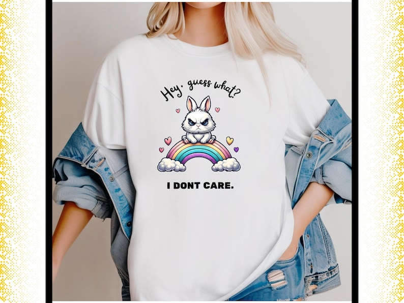 I Dont Care Sarcastic Rabbit PNG | Broody Bunny Clipart | Funny Sassy ...