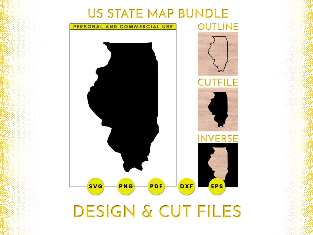 Illinois State Map | Illinois SVG | Illinois PNG | Illinois Map Clipart ...