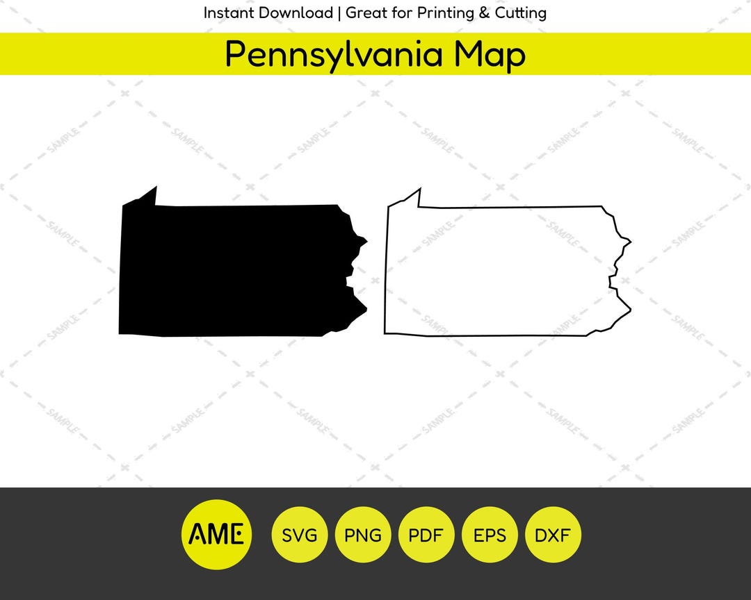Pennsylvania State Map Pennsylvania SVG Pennsylvania PNG Pennsylvania ...