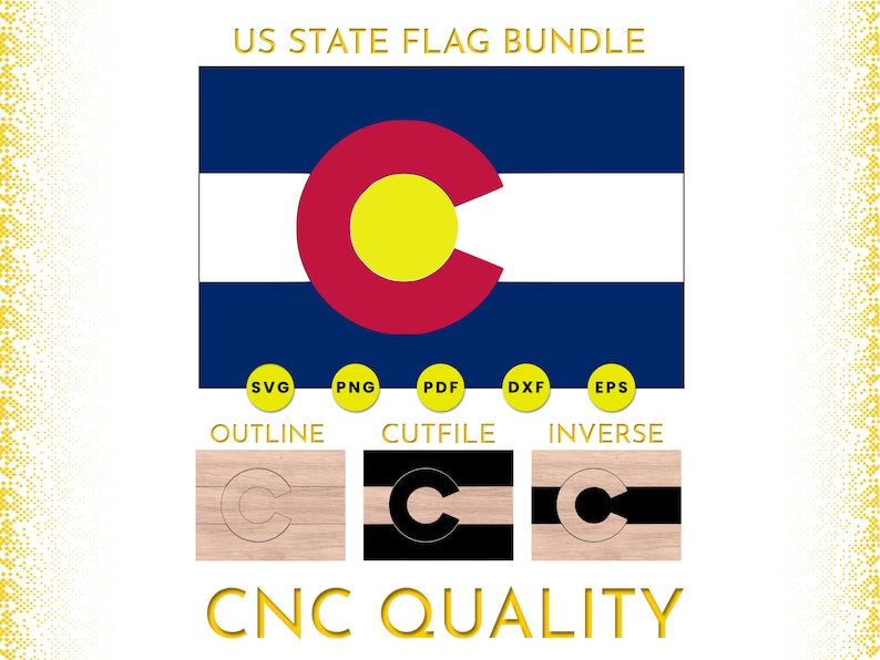Colorado Flag SVG Bundle: CNC Laser Cut Files - Etsy
