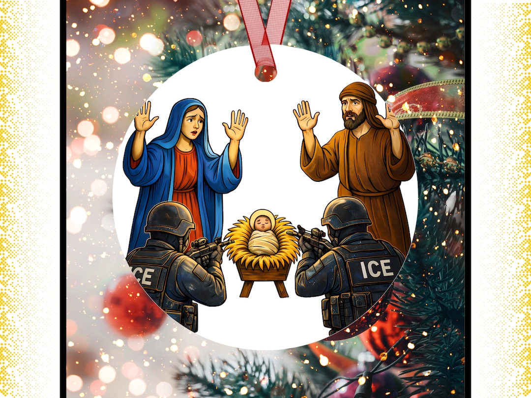 Funny Nativity Set Protest Art PNG | Satirical Political Nativity Scene ...