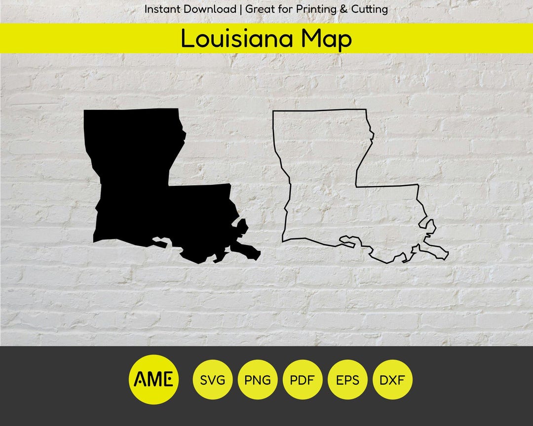 Louisiana State Map Louisiana SVG Louisiana PNG Louisiana Map Clipart ...