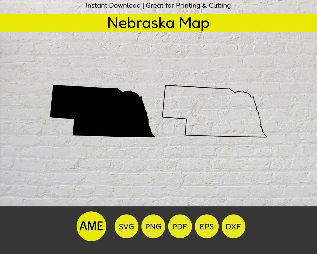 Nebraska State Map Nebraska SVG Nebraska PNG Nebraska Map Clipart ...