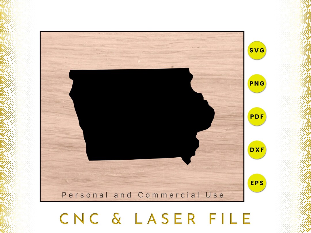 Iowa State Map | Iowa SVG | Iowa PNG | Iowa Map Clipart | Cricut and ...