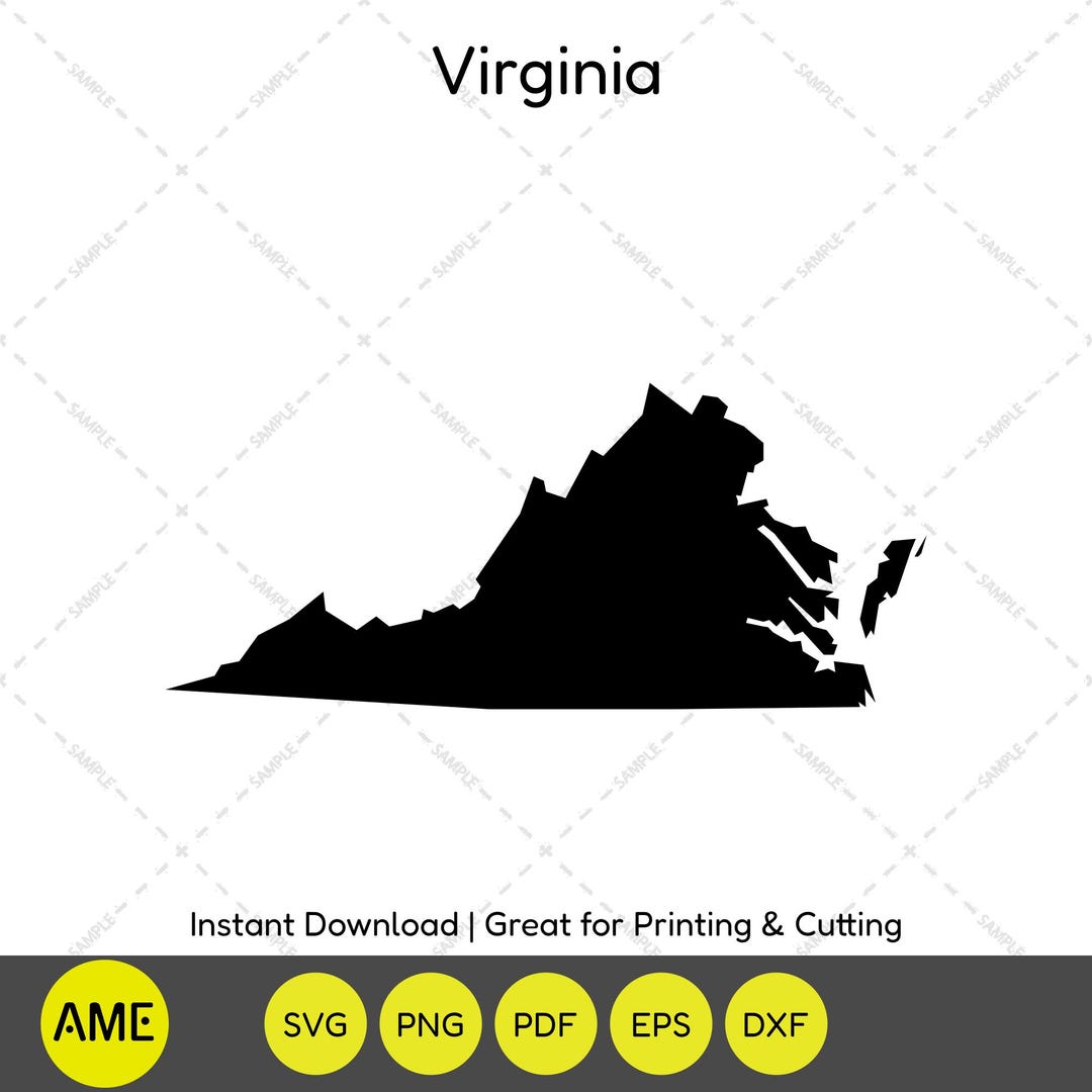 Virginia State Map Virginia SVG Virginia PNG Virginia Map Clipart ...