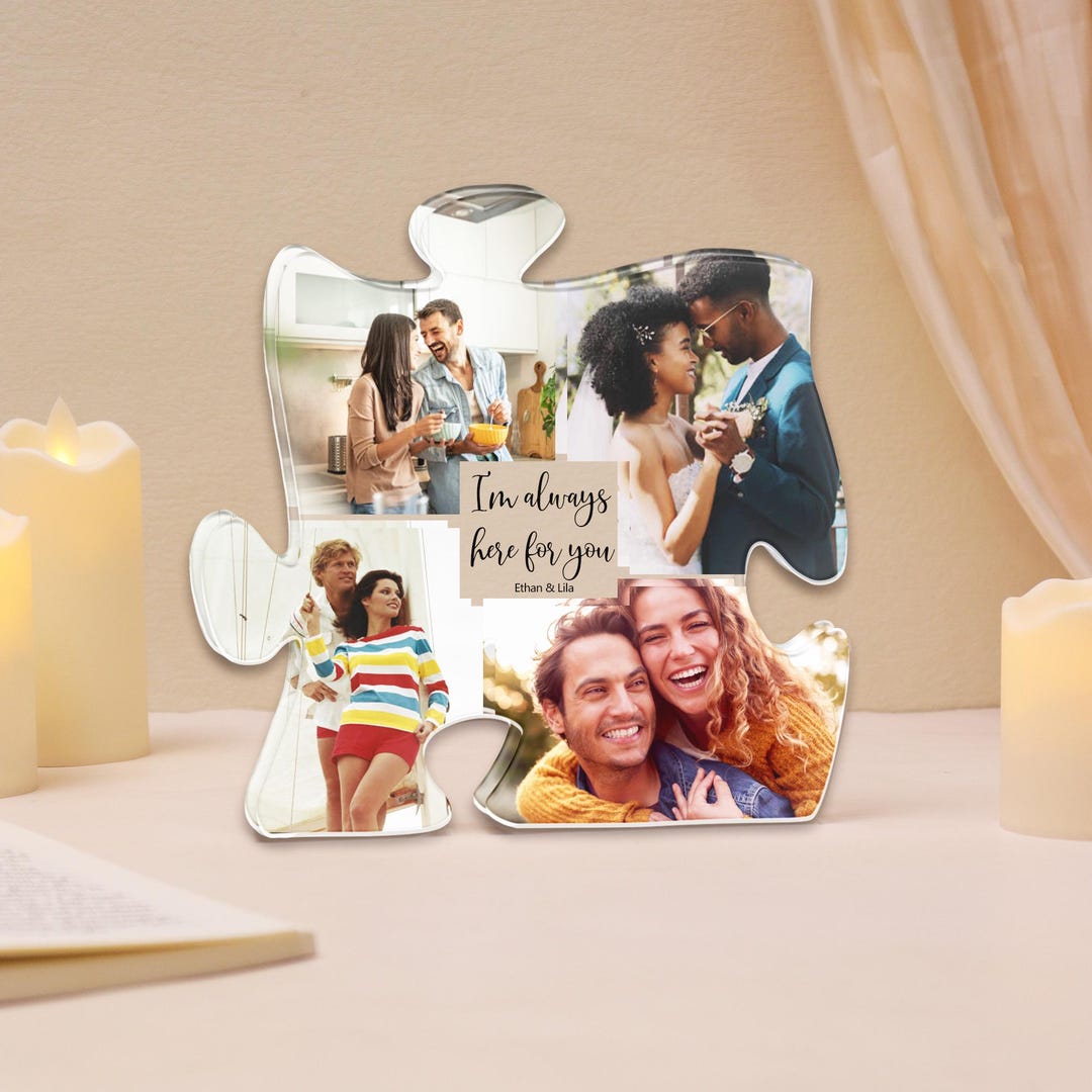 Personalized Photo Acrylic Block,custom Picture Collage Frame,valentine ...